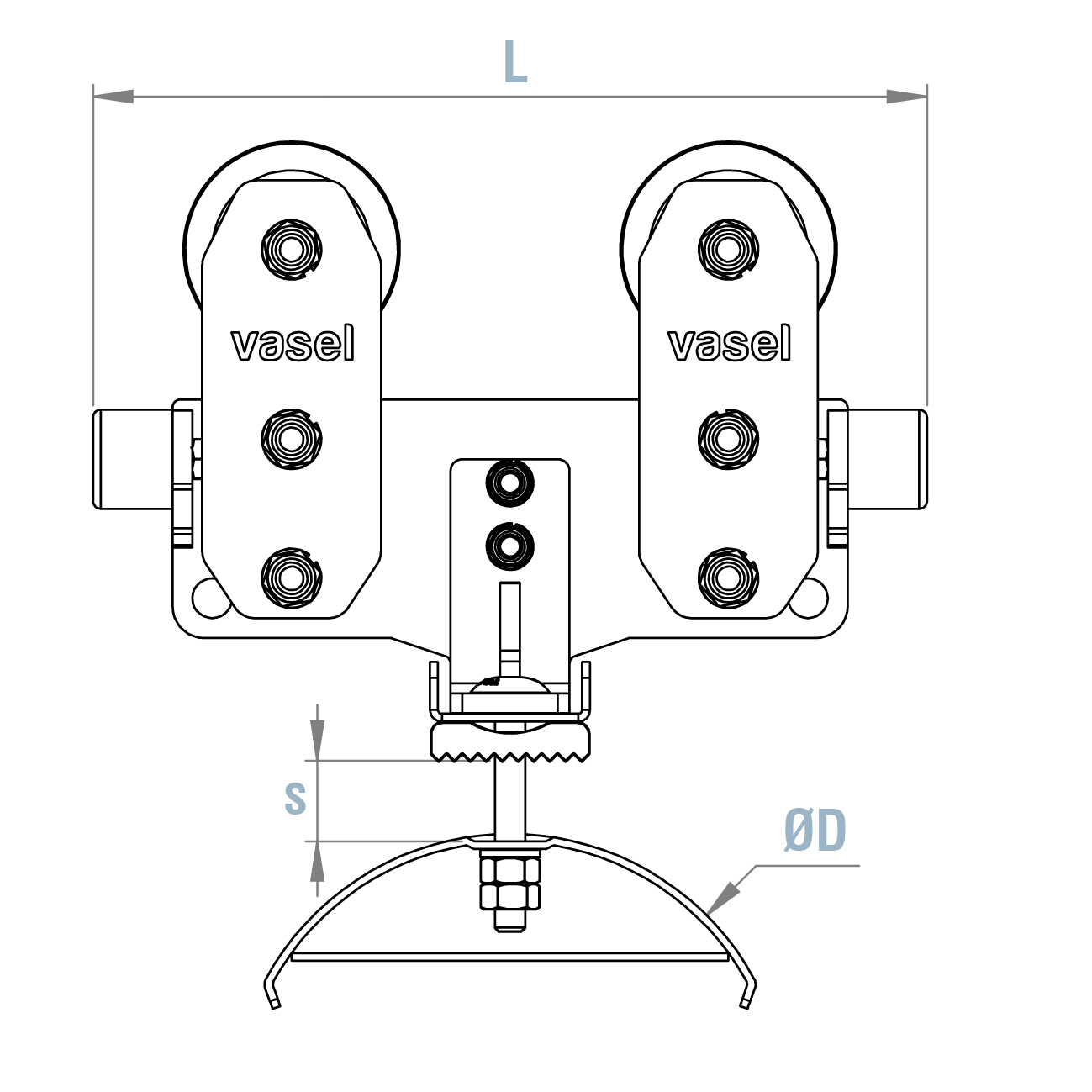 I Profil Kablo Arabası (2050 serisi) - VASEL Elektromekanik
