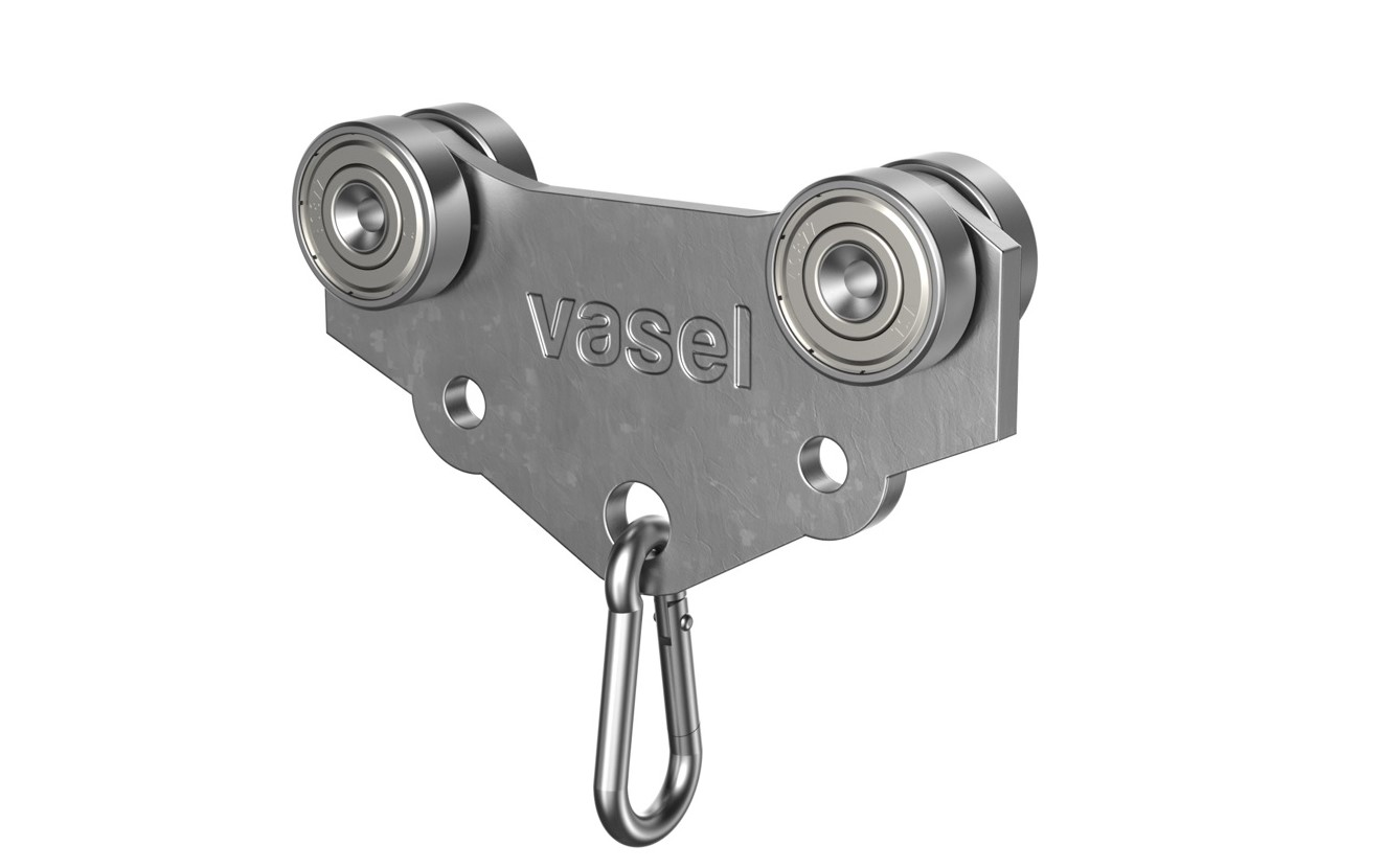 Suspension Trolley (4W) with hook - VASEL Electromechanic