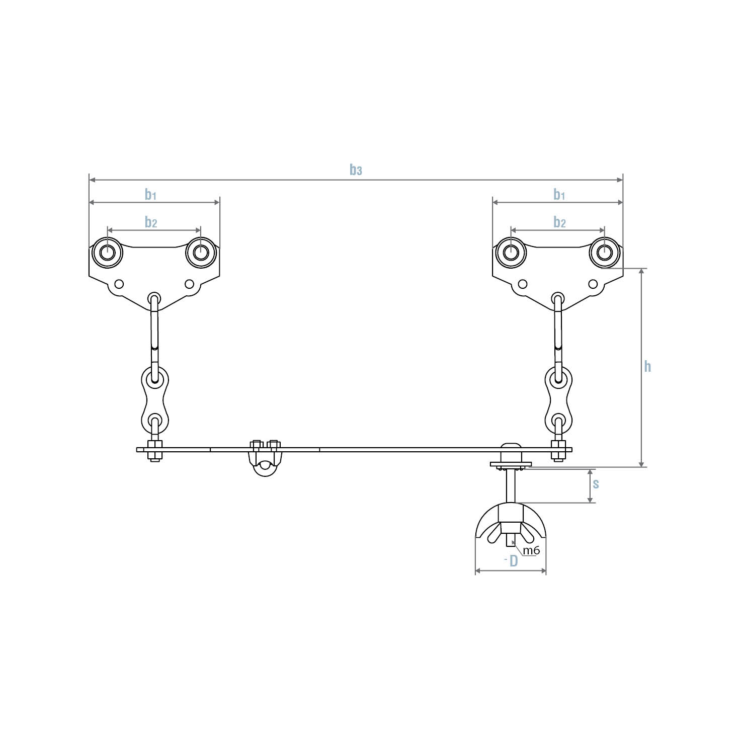 Pendant Station Trolley with plastic saddle for Flatform Cables - VASEL ...